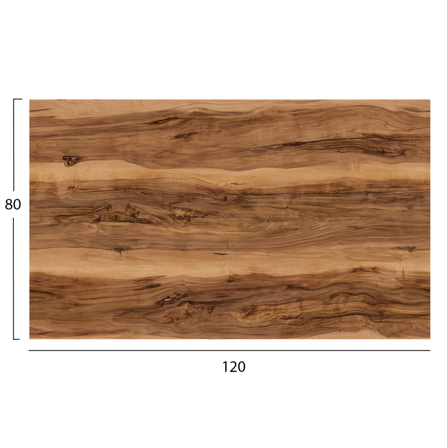 ΕΠΙΦΑΝΕΙΑ ΤΡΑΠΕΖΙΟΥ HPL ΟΡΘΟΓΩΝΙΑ INDIAN SHEESHAM 120x80εκ. - ΠανOikos