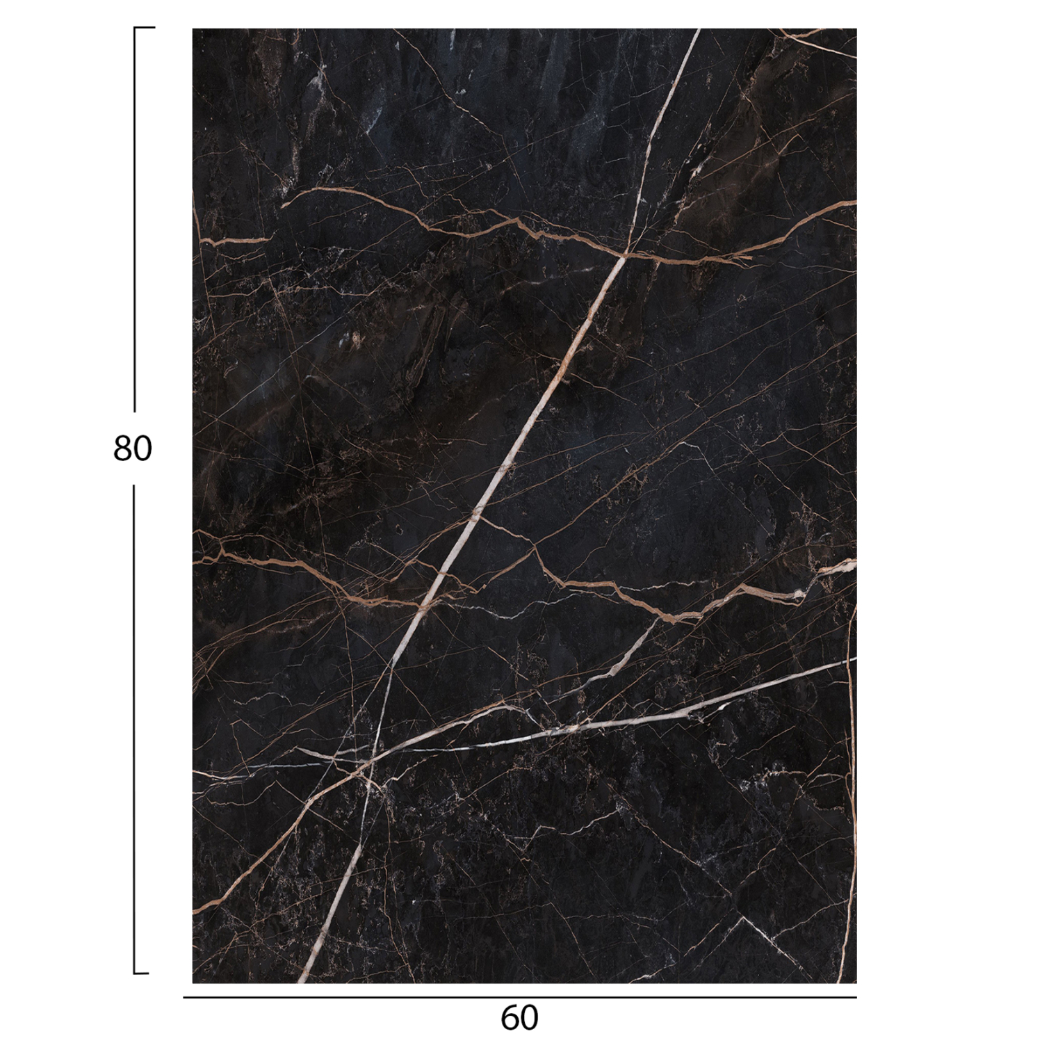ΕΠΙΦΑΝΕΙΑ ΤΡΑΠΕΖΙΟΥ HPL ΟΡΘΟΓΩΝΙΑ BLACK MARBLE 60x80εκ. - ΠανOikos