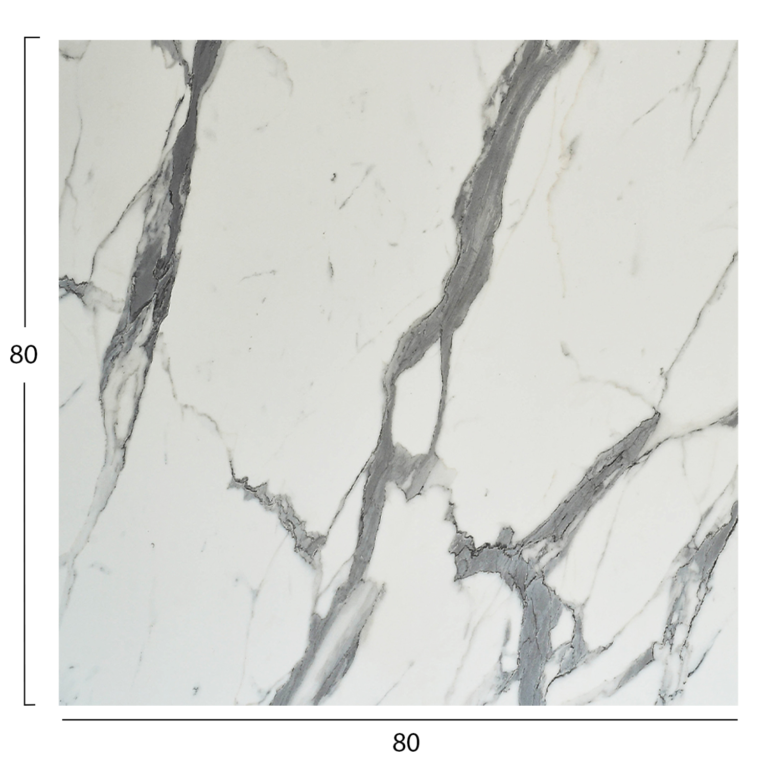 ΕΠΙΦΑΝΕΙΑ ΤΡΑΠΕΖΙΟΥ ΤΕΤΡΑΓΩΝΗ HPL WHITE MARBLE 80x80εκ - ΠανOikos
